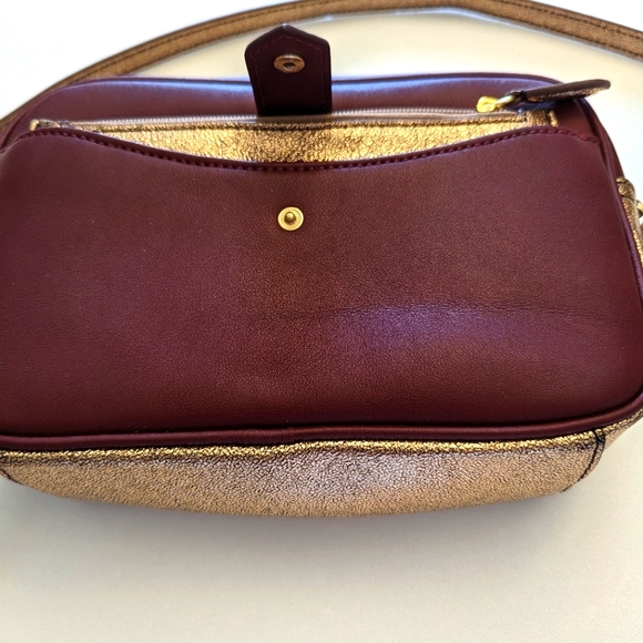 Gilli | Bags | Gili Maroon And Gold Crossbody Bag | Poshmark
